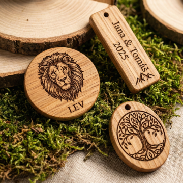 Drevené Prívesky na kľúče :: Graviero